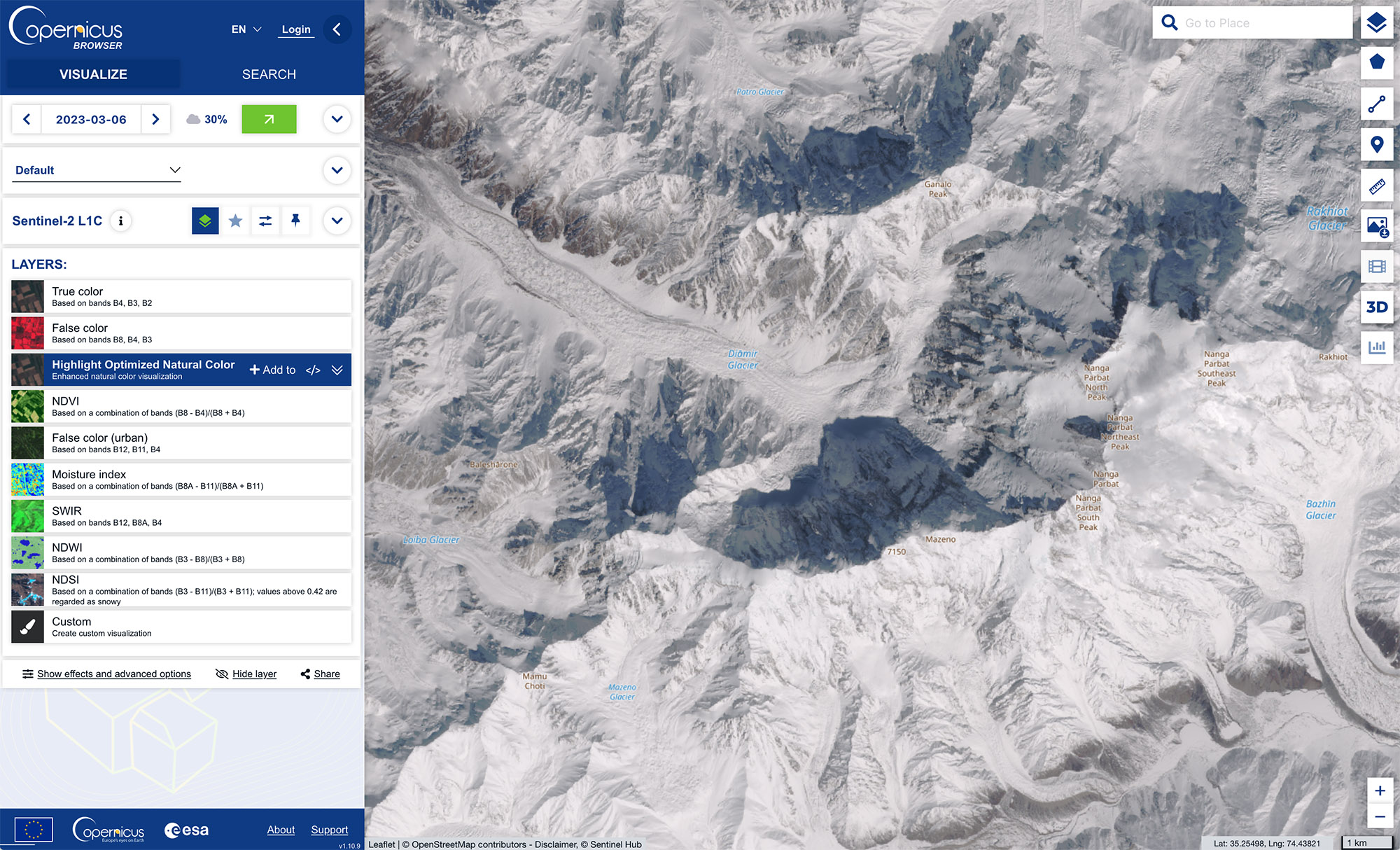 How to use open satellite imagery in support of mountain sports - Copernicus Data Space ...